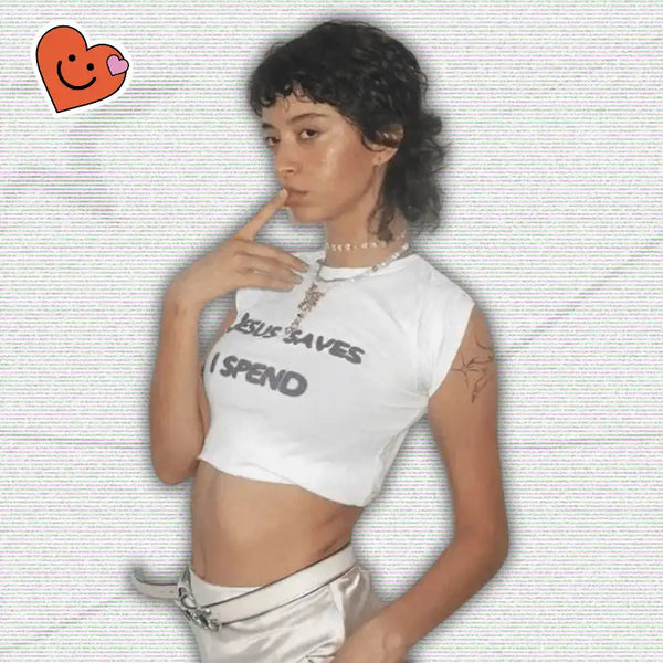 Grunge Baby Tee Y2K | Y2K Cyber - Y2K Style