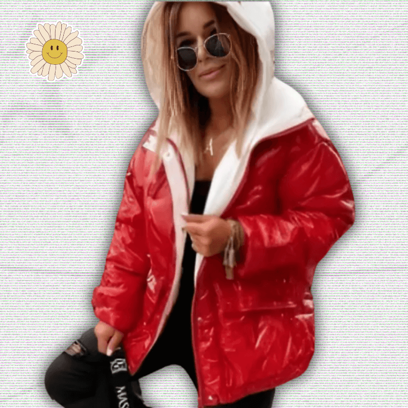 Y2K Hooded Shiny Puffer Jacket | Y2K Cyber - Y2K Style