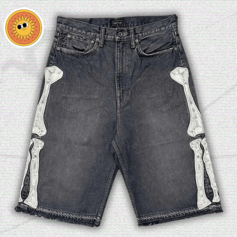 Y2k Skeleton Jorts | Y2K Cyber - Y2K Style