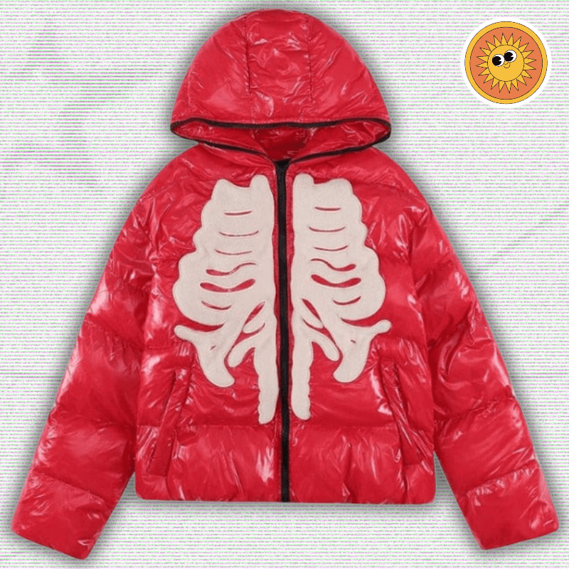 Y2K Skeleton Puffer Jacket | Y2K Cyber - Y2K Style