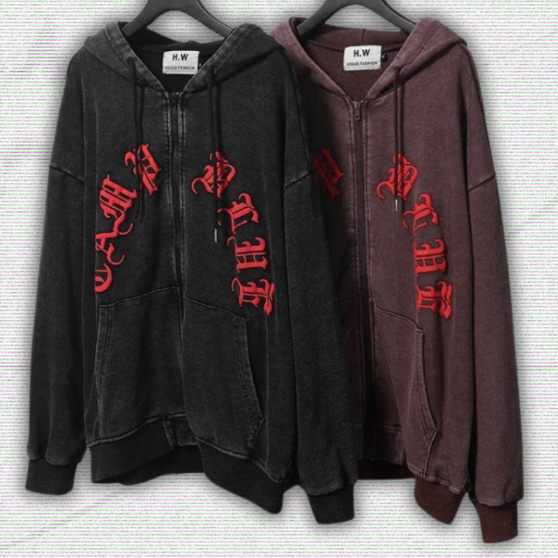 Y2K Zip Up Hoodie Mens | Y2K Cyber - Y2K Style