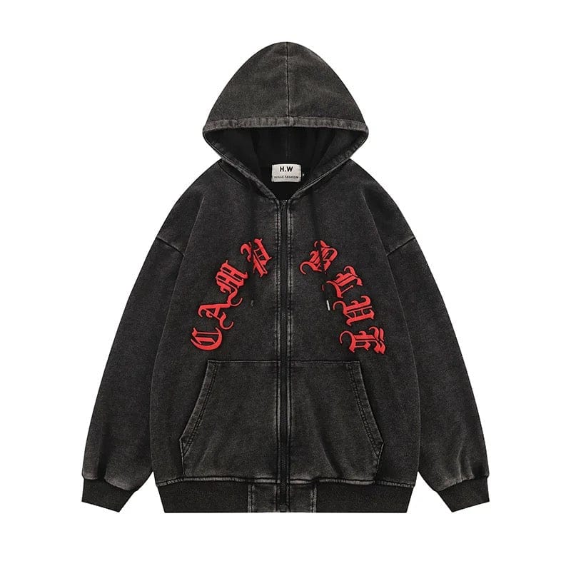 Y2K Zip Up Hoodie Mens | Y2K Cyber - Y2K Style
